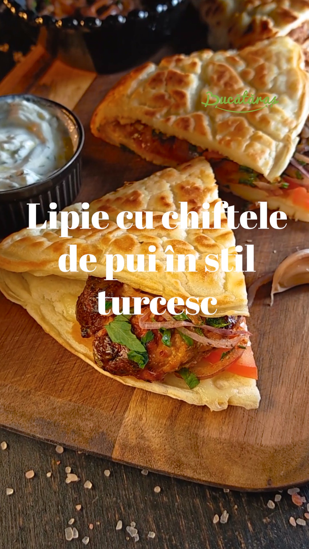 Lipie cu chiftele de pui în stil turcesc - Rețeta savuroasă și aromată ...