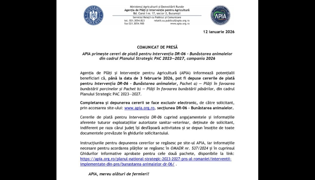 Primăria Râfov: Anunț pentru crescătorii de animale - PHonline.ro